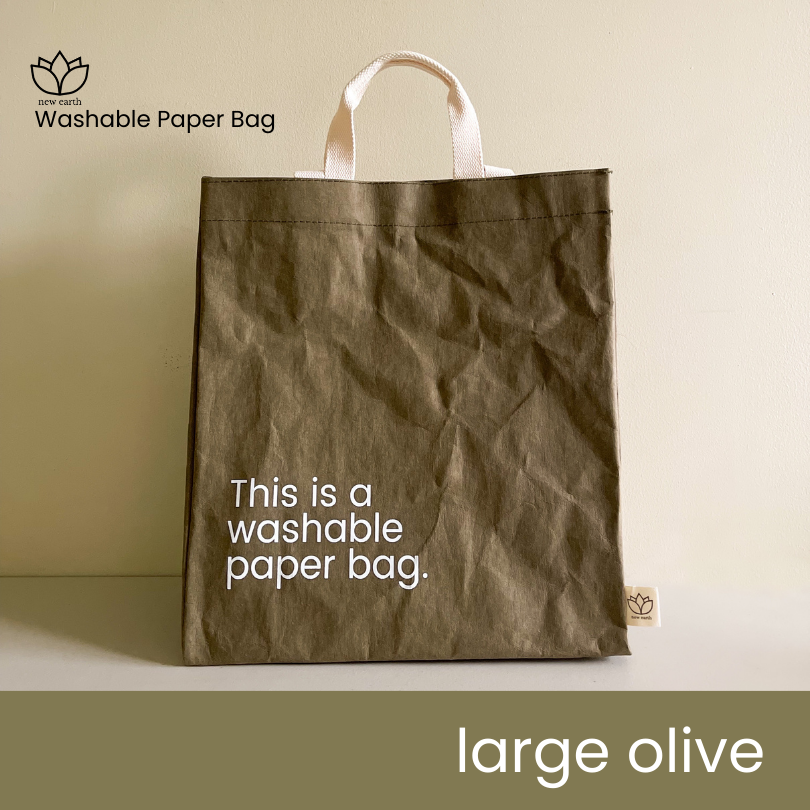 LARGE New Earth Washable Paper Bag